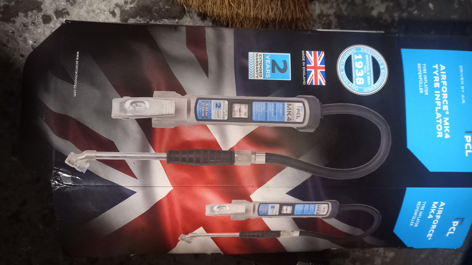 PCL TYRE INFLATOR WITH 21" HOSE AND FREE PCL ADAPTOR - AIR LINE GAUGE ...