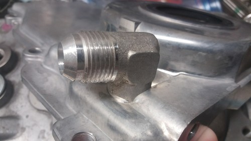 LS Gen 3 Timing Cover w/ 10an Turbo Oil Drain Fittings 4.8 5.3 5.7 6.0 ...