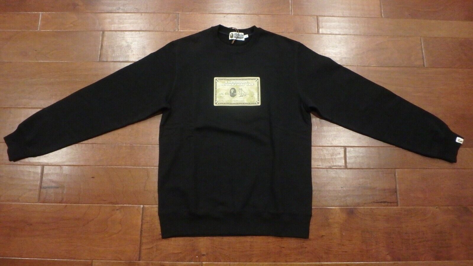 BAPE x OVO Card Crewneck Black Large 100% Authentic Brand BAPE x OVO Card Crewneck Black Large 100% Authentic Brand