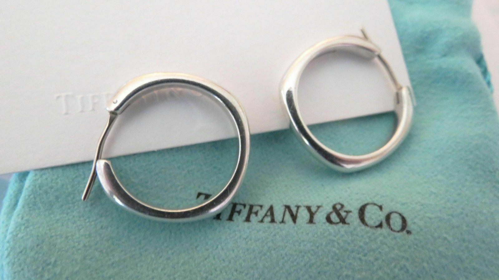 Tiffany silver earrings hoops store
