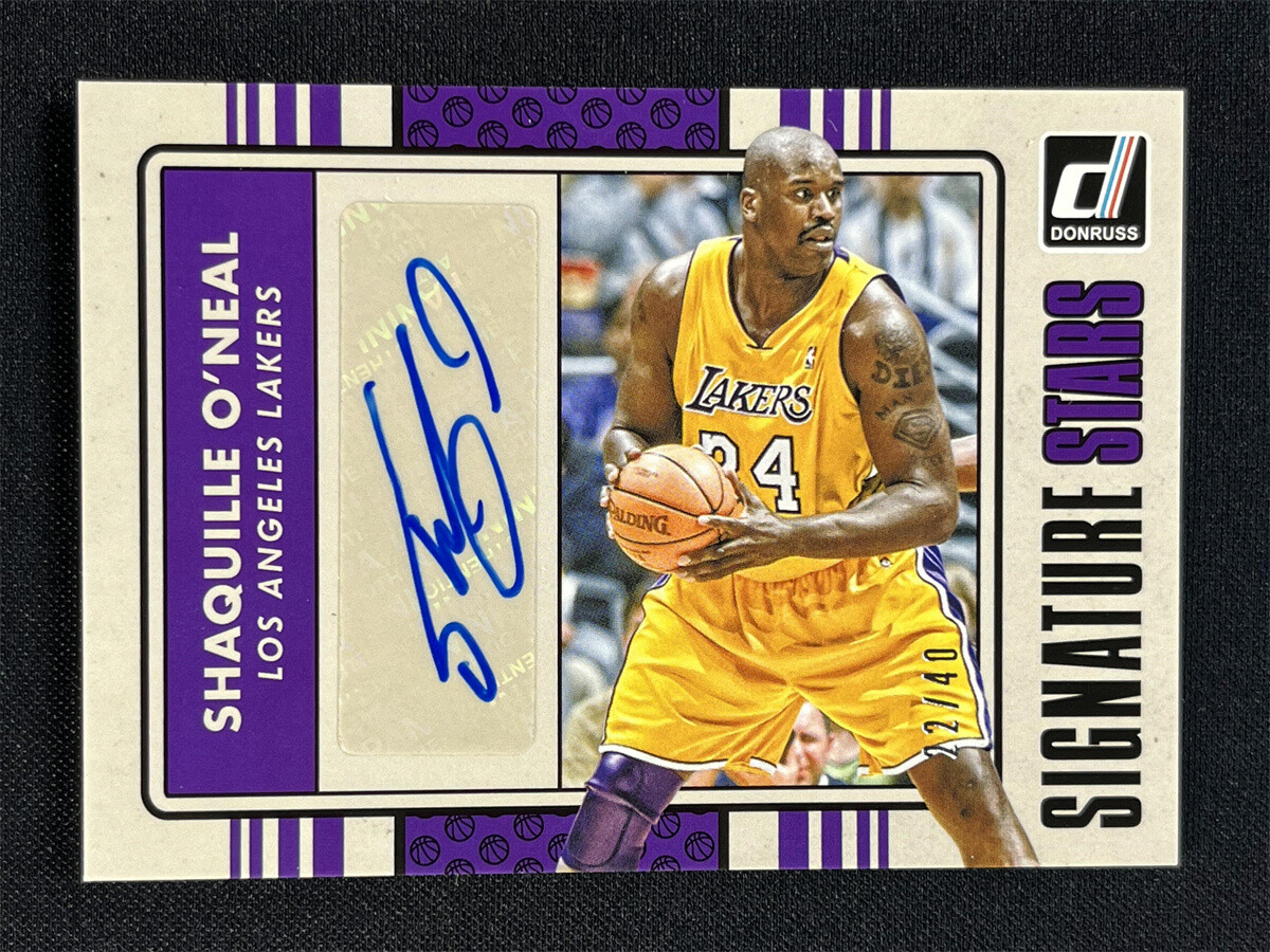2014-15 Panini Donruss - Signature Stars #14 Shaquille O'Neal /40 (AU ...
