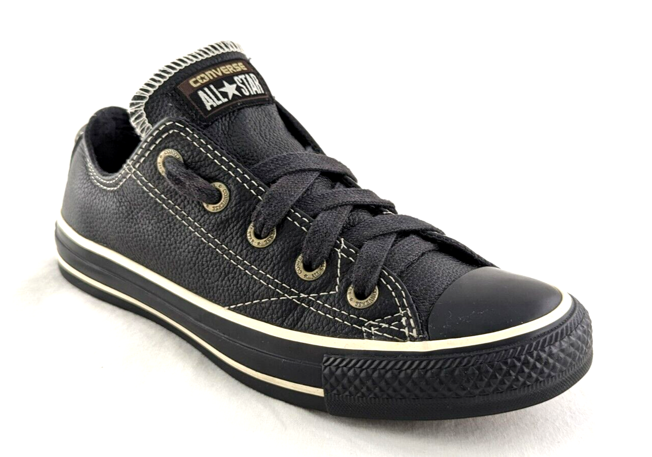 CONVERSE All-Star EUROPEAN Leather Black Low 1J858 Women's CONVERSE All-Star EUROPEAN Leather Black Low 1J858 Women's