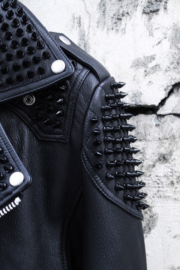 Pre-owned Handmade Men's Black Full Spiked Punk Rock Motorcycle ...