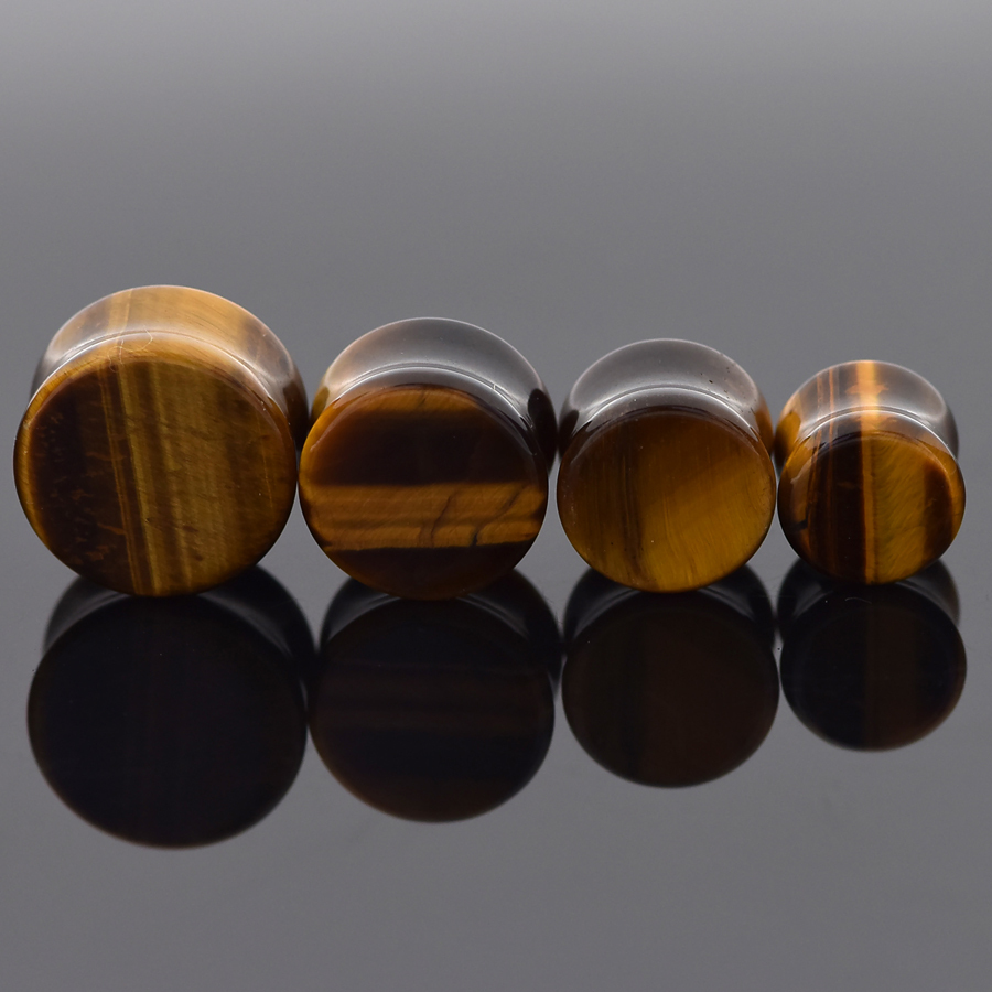 Natural Stone Ear Plugs Ear Gauges Double Flares Flesh Tunnels Saddle ...