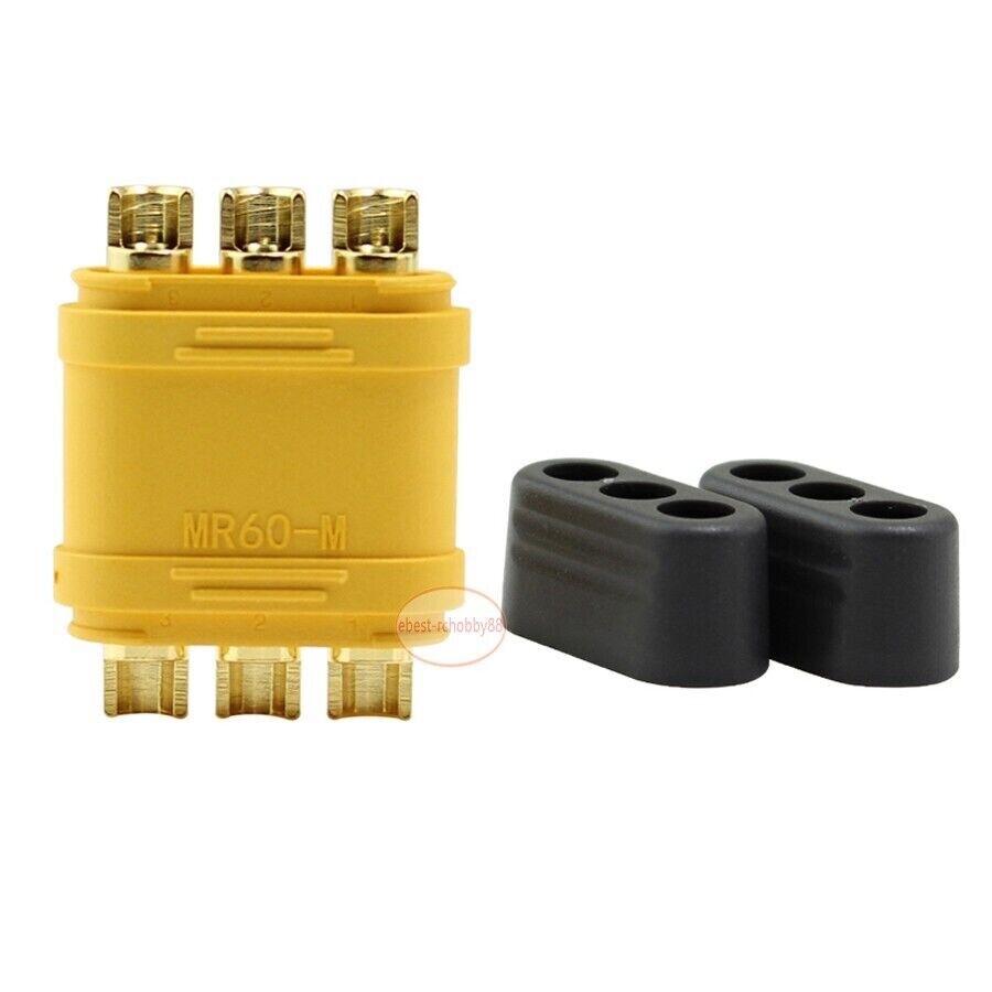100pairs Amass MR60 Plug Cover 3.5mm 3-Core Connector for Controller Motor Model - ALISE OPERATIONS