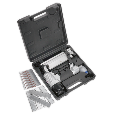 Sealey 18 Gauge Air Nail/Nailer & Staple Stapler Gun 50mm Capacity ...