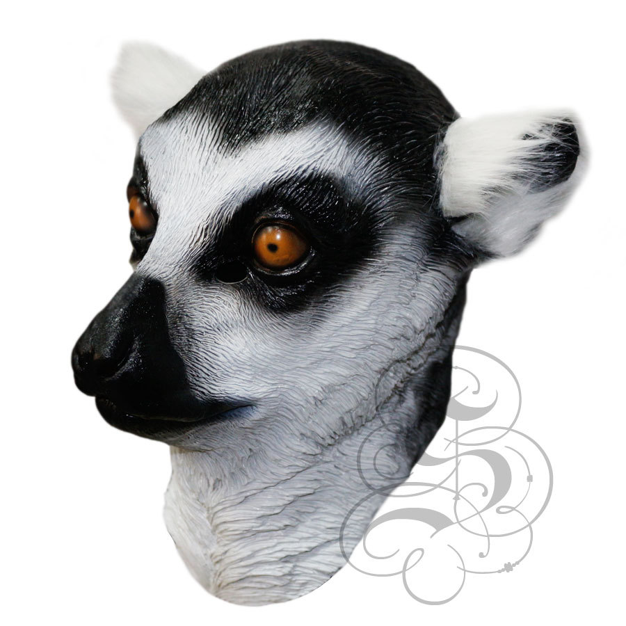 Latex Full Head Animal Woodland Lemur High Quality Fancy Props Party ...
