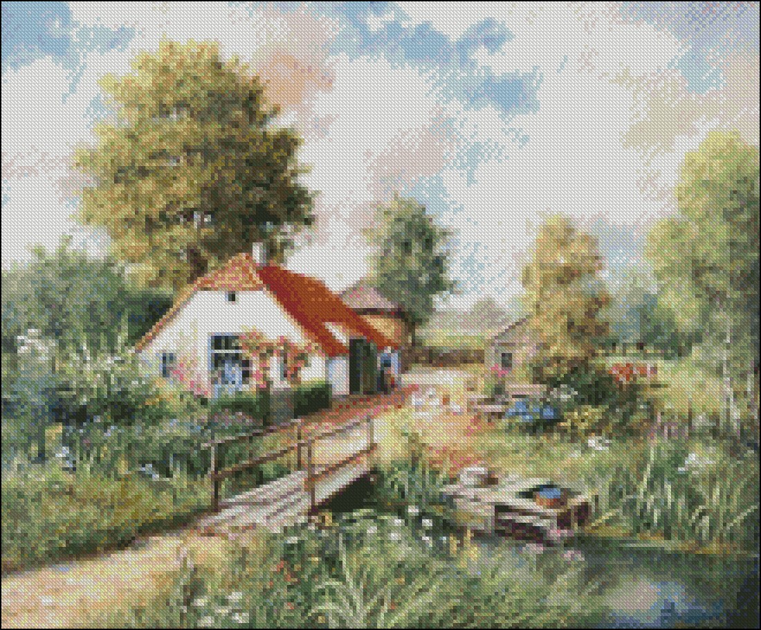 Patterns Color | Cottage Farm Counted Cross Stitch