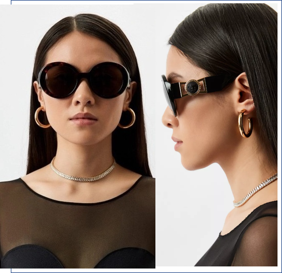 VERSACE Sunglasses VE4414 GB1 87 Black Gold Medusa Round VERSACE Sunglasses VE4414 GB1 87 Black Gold Medusa Round