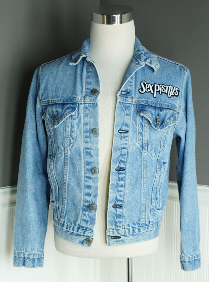 Vintage 80s Levis Denim Sex Pistols Patch Trucker Jacket Mens 21 Pit To Pitのebay公認海外通販｜セカイモン