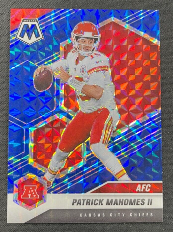 2021 Panini Mosaic - Variations AFC Mosaic Blue Prizm #221 Patrick Mahomes II /99 for sale ...