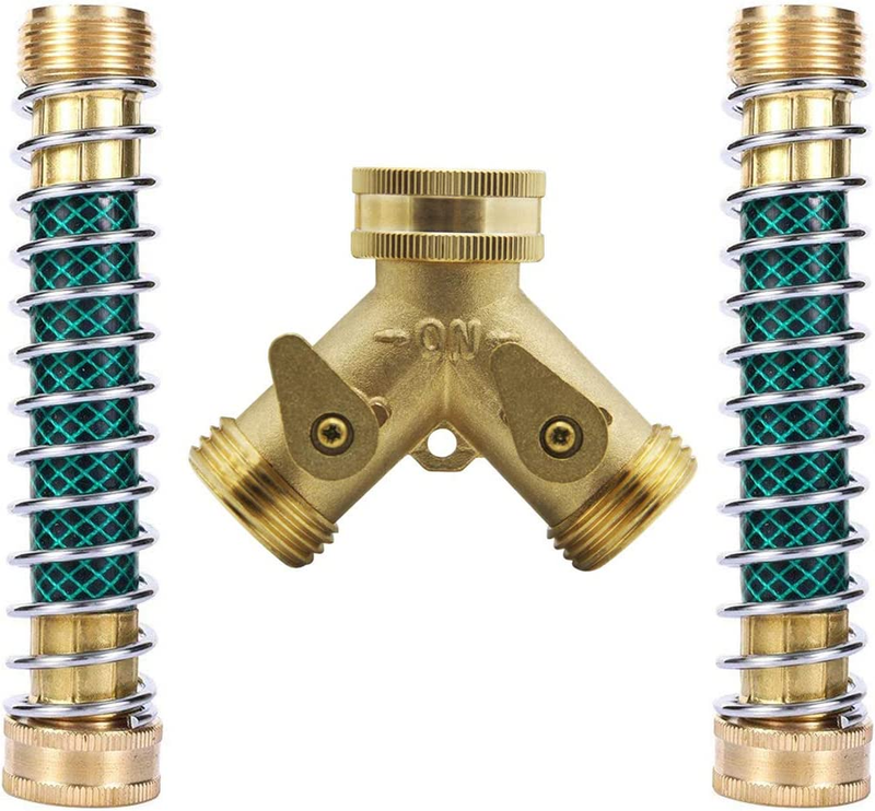 Connector 2pcs Garden | Heavy Duty Brass 2 Way Garden Hose