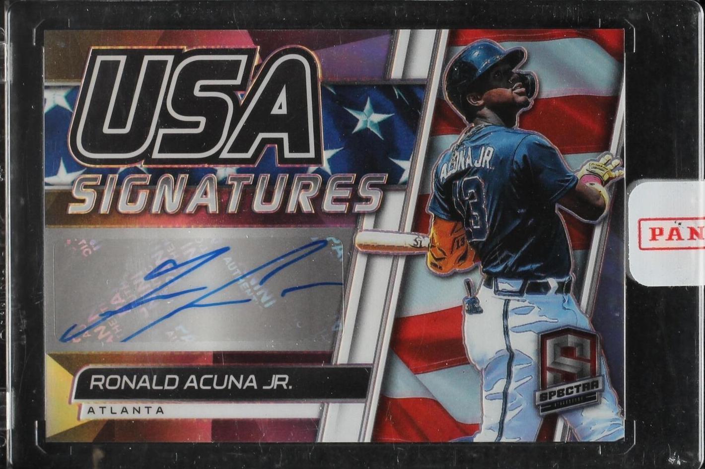 2021 Panini Spectra - USA Signatures Ronald Acuña Jr. #USA-RA (AU) for ...