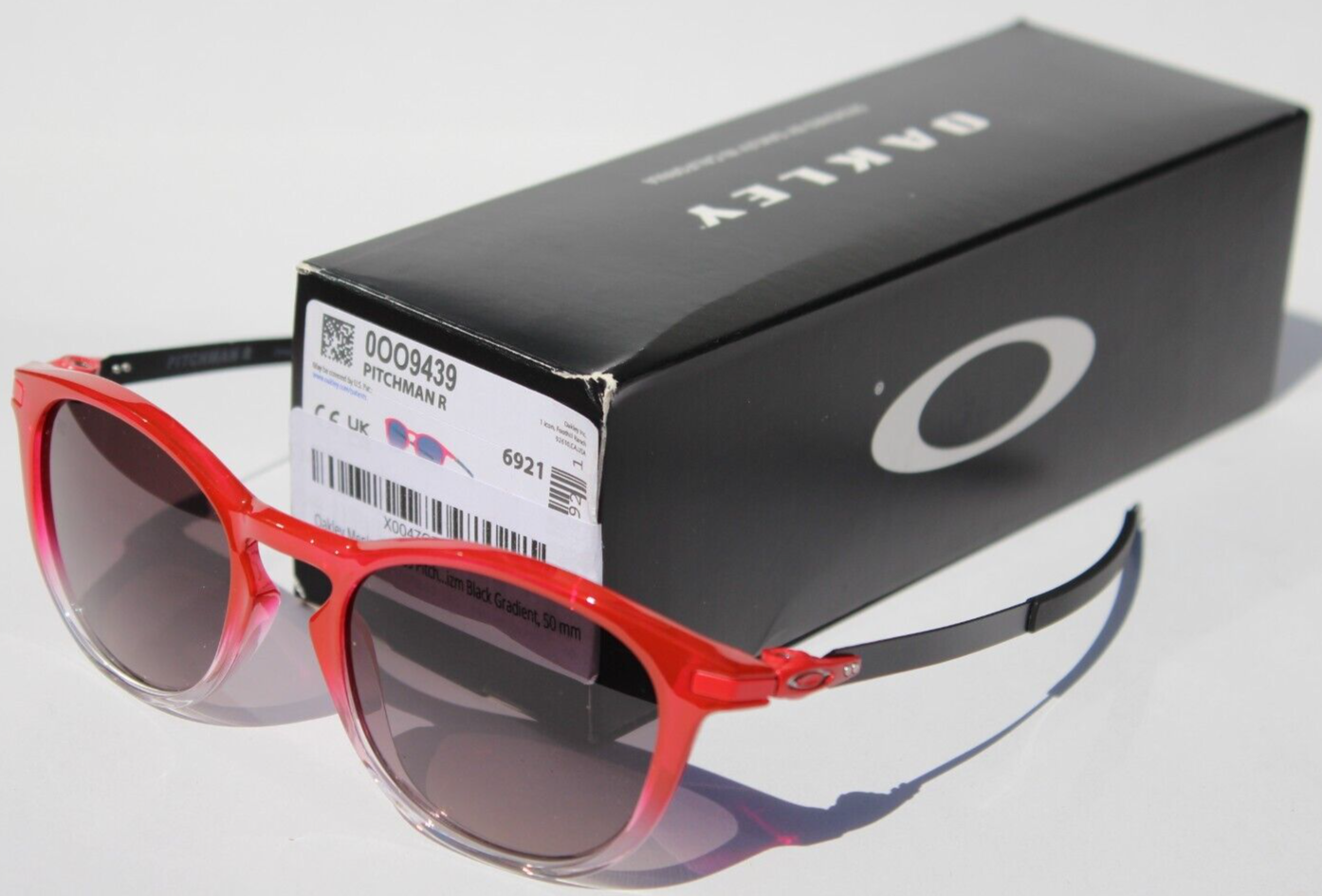 OAKLEY Pitchman R Sunglasses Red/Prizm Black Fade NEW OO9439 OAKLEY Pitchman R Sunglasses Red/Prizm Black Fade NEW OO9439