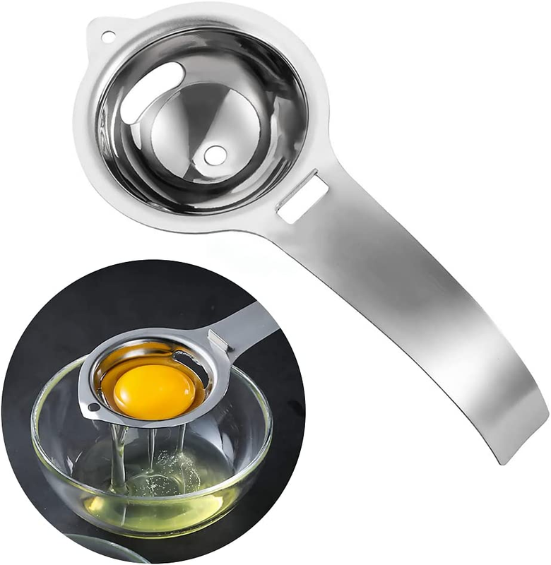 2 Pieces Egg Separator, Egg White and Yolk Separator, Stainless Steel ...
