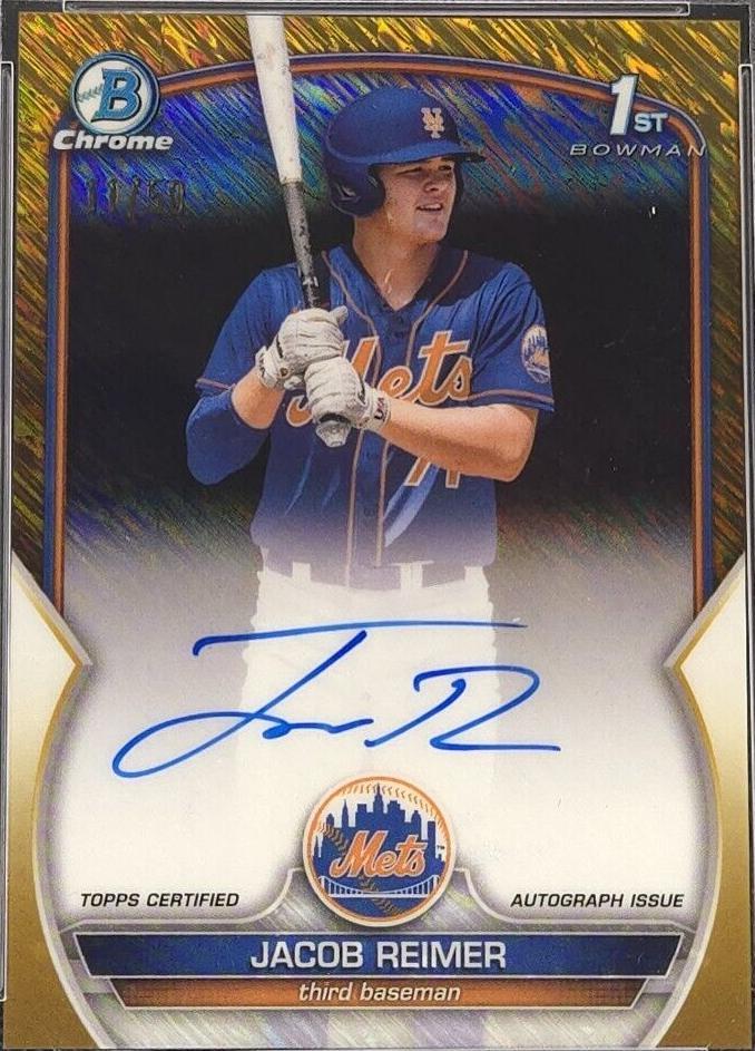 2023 Bowman Chrome - Prospect Autographs Jacob Reimer #CPA-JRR Gold ...