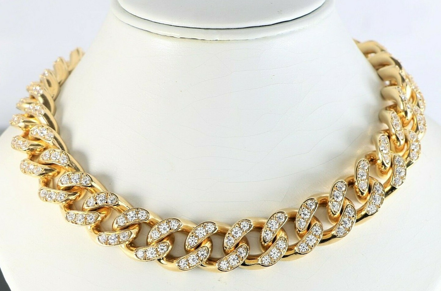 Bottega Veneta 18K Gold Plated Cubic Zirconia Cuban Link Bottega Veneta 18K Gold Plated Cubic Zirconia Cuban Link