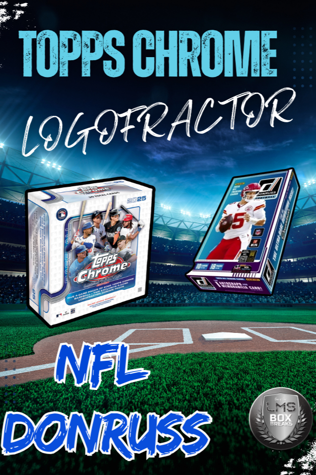 TOPPS CHROME LOGOFRACTOR/TIER ONE & 2025 DONRUSS NFL HOBBY (1) BOX PYT ...