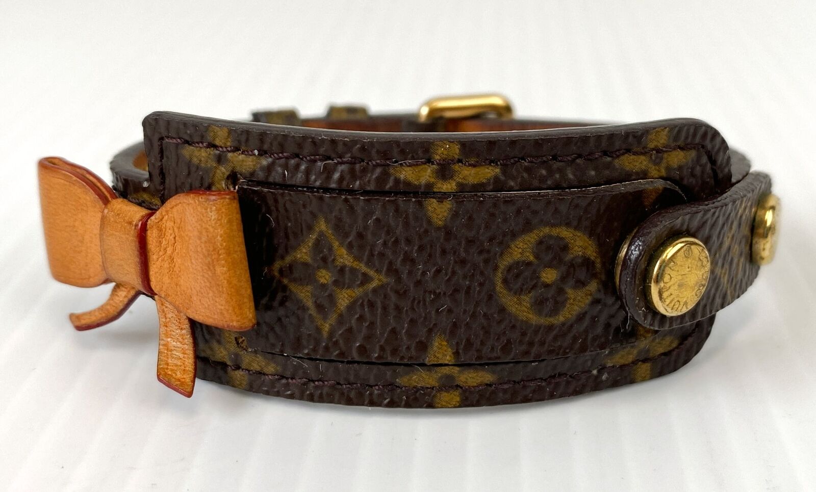 LOUIS VUITTON Monogram Canvas Bow ID Bracelet CN1024 Wish LOUIS VUITTON Monogram Canvas Bow ID Bracelet CN1024 Wish
