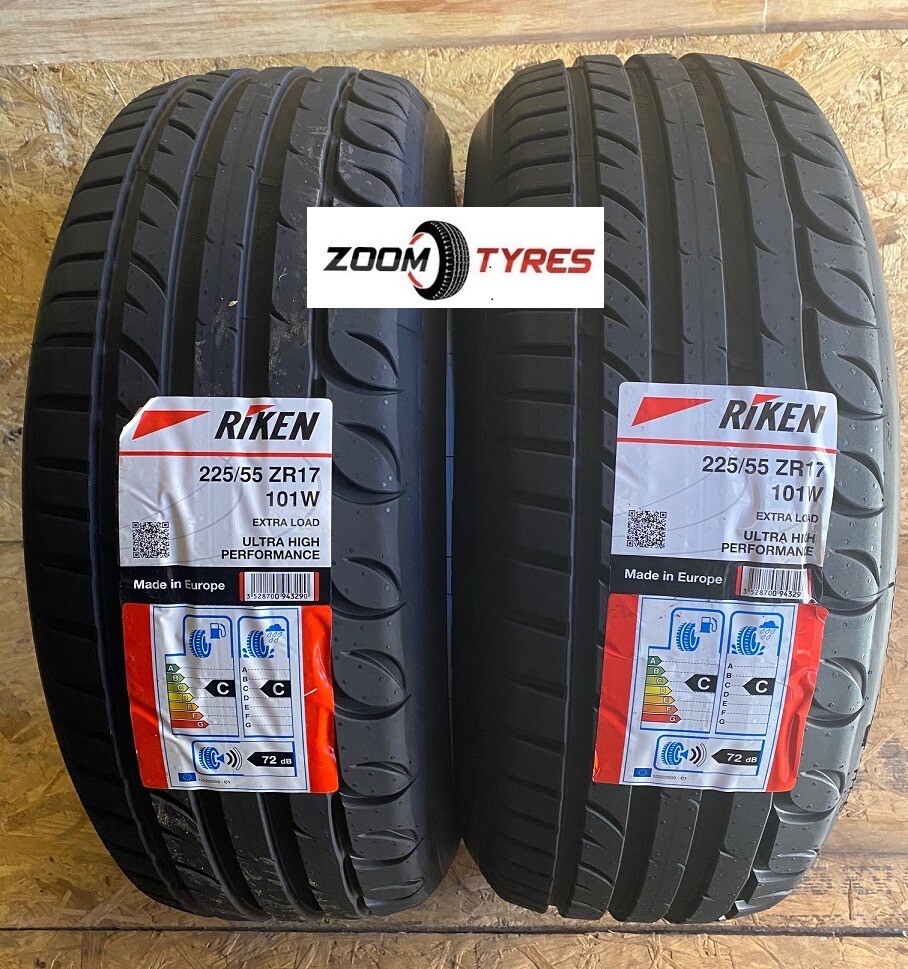 2 X RIKEN 225 55 17 XL 101 MADE BY MICHELIN TYRES ULTRA HIGH ...