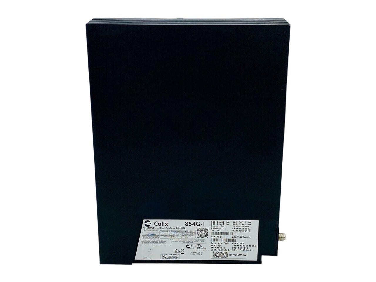 Calix 854G GigaCenter (PN: 100-04013) ONT w/PSU (P/N:100 Calix 854G GigaCenter (PN: 100-04013) ONT w/PSU (P/N:100