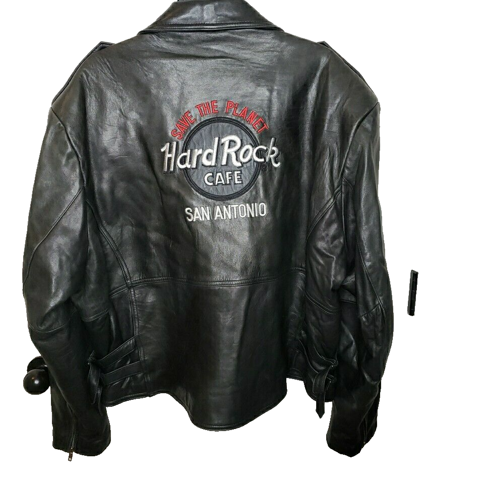 Vintage Hard Rock Cafe San Antonio Sz XXL Leather Biker Vintage Hard Rock Cafe San Antonio Sz XXL Leather Biker