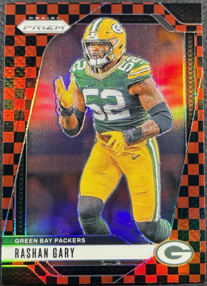 2024 Panini Prizm - Rashan Gary #107 Black & Red Checker Prizm for sale ...