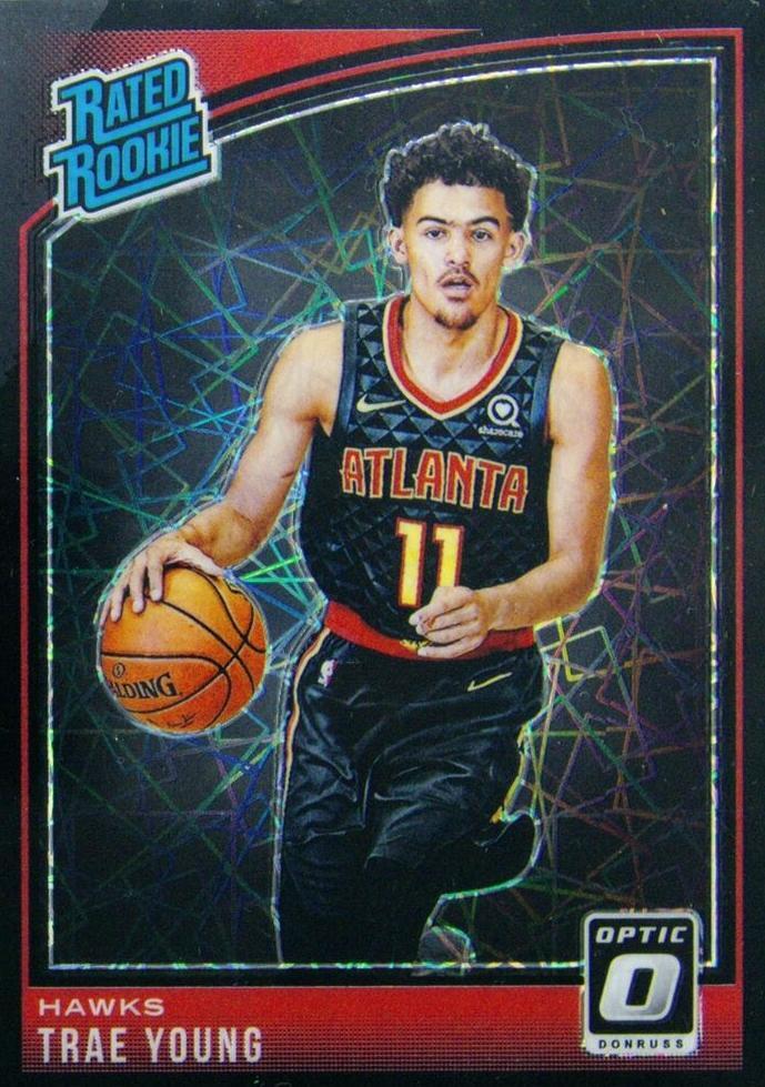 2018-19 Panini Donruss Optic - Rated Rookie Trae Young #198 Black ...