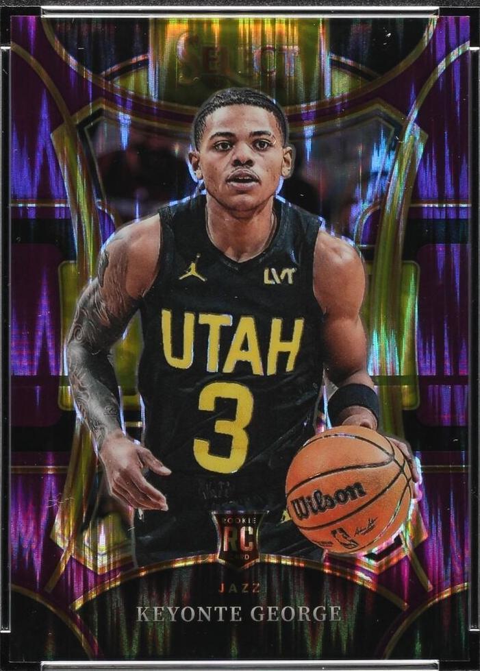 2023-24 Panini Select - Mezzanine Level Keyonte George #305 Purple ...