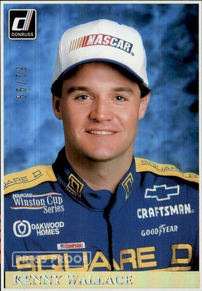 2018 Panini Donruss NASCAR - Retro 1985 Kenny Wallace #113 Press Proof ...