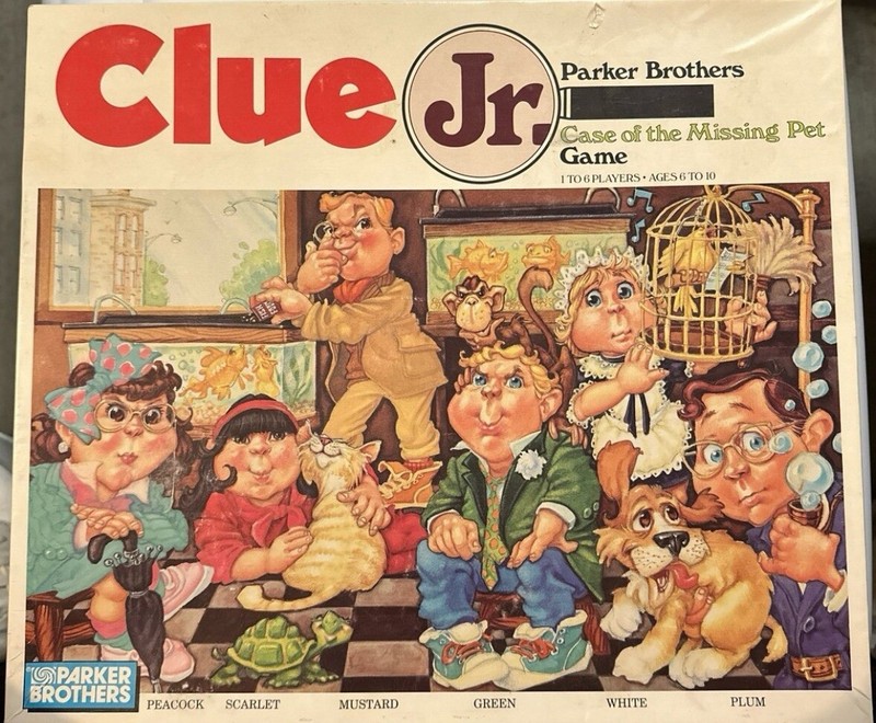 Clue Jr.: Case of The Missing Pet (1989) Board Game – Board Game Guys