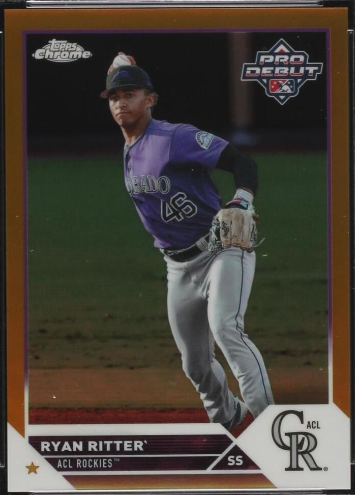 2023 Topps Pro Debut - Chrome Ryan Ritter #PDC-122 Gold Refractor /50 ...