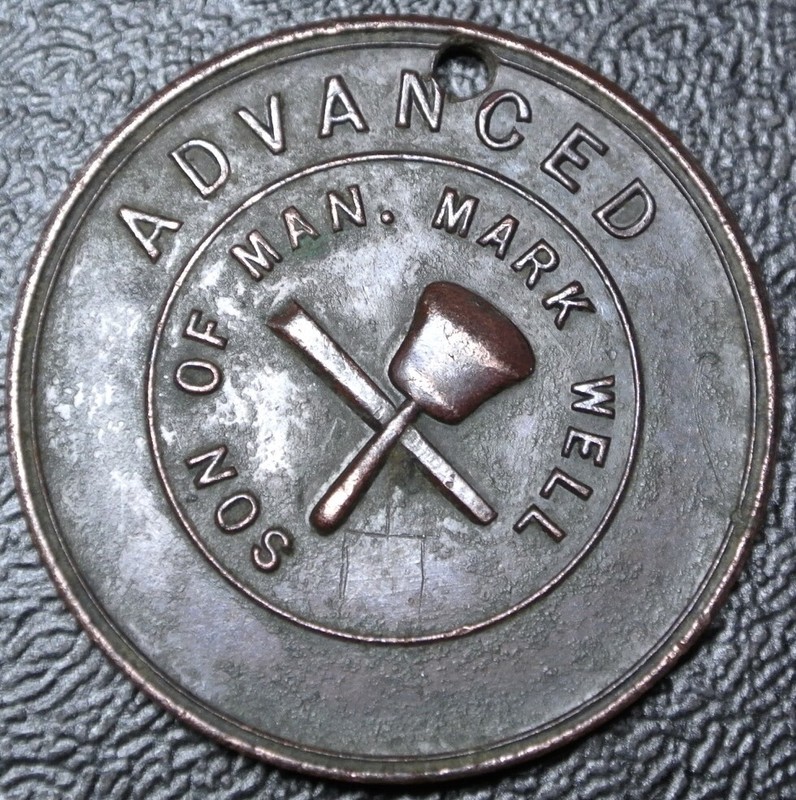 Vtg MASONIC ADVANCED - SON OF MAN . MARK WELL - TOKEN - Nice - Holed | eBay