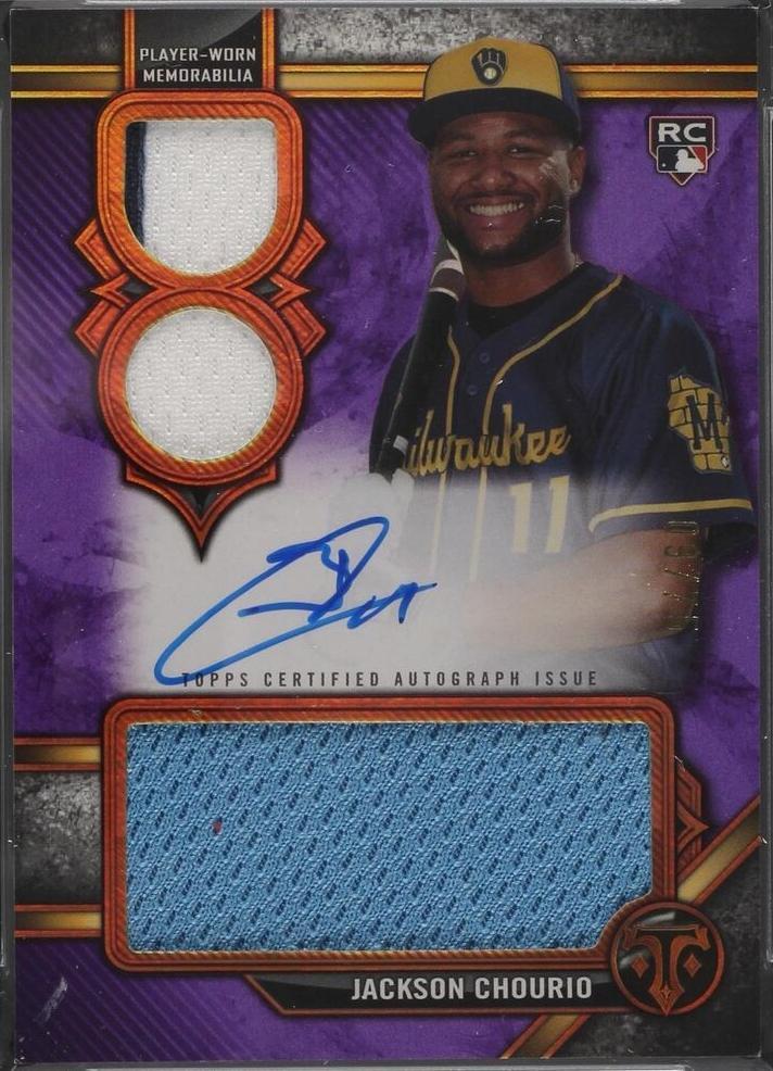 2024 Topps Triple Threads - Rookie Autograph Relics Jackson Chourio # ...
