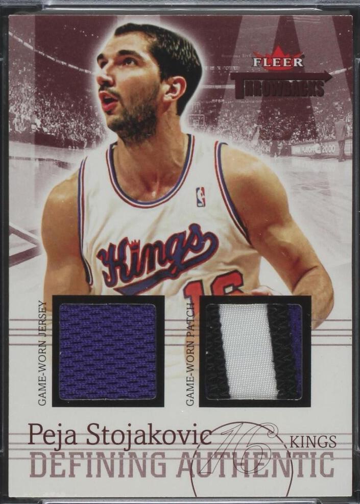 2004-05 Fleer Throwbacks - Defining Authentic Peja Stojakovic #DA-PS ...