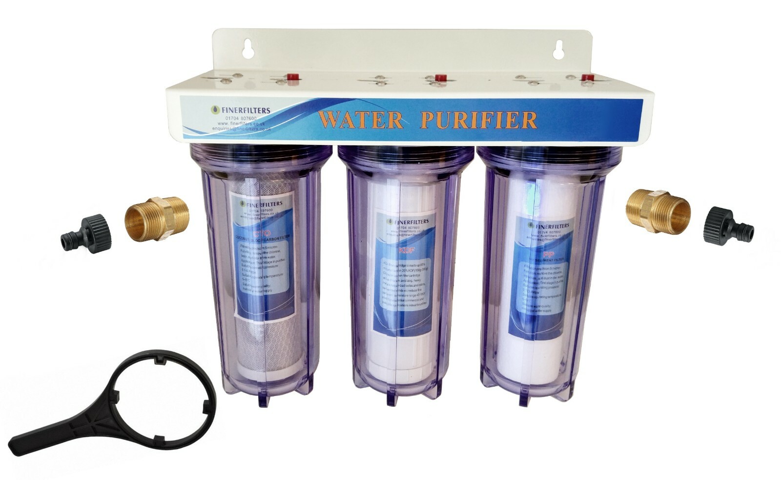 Finerfilters 10" 3 Stage HMA - High Flow Pond Dechlorinator System with ...