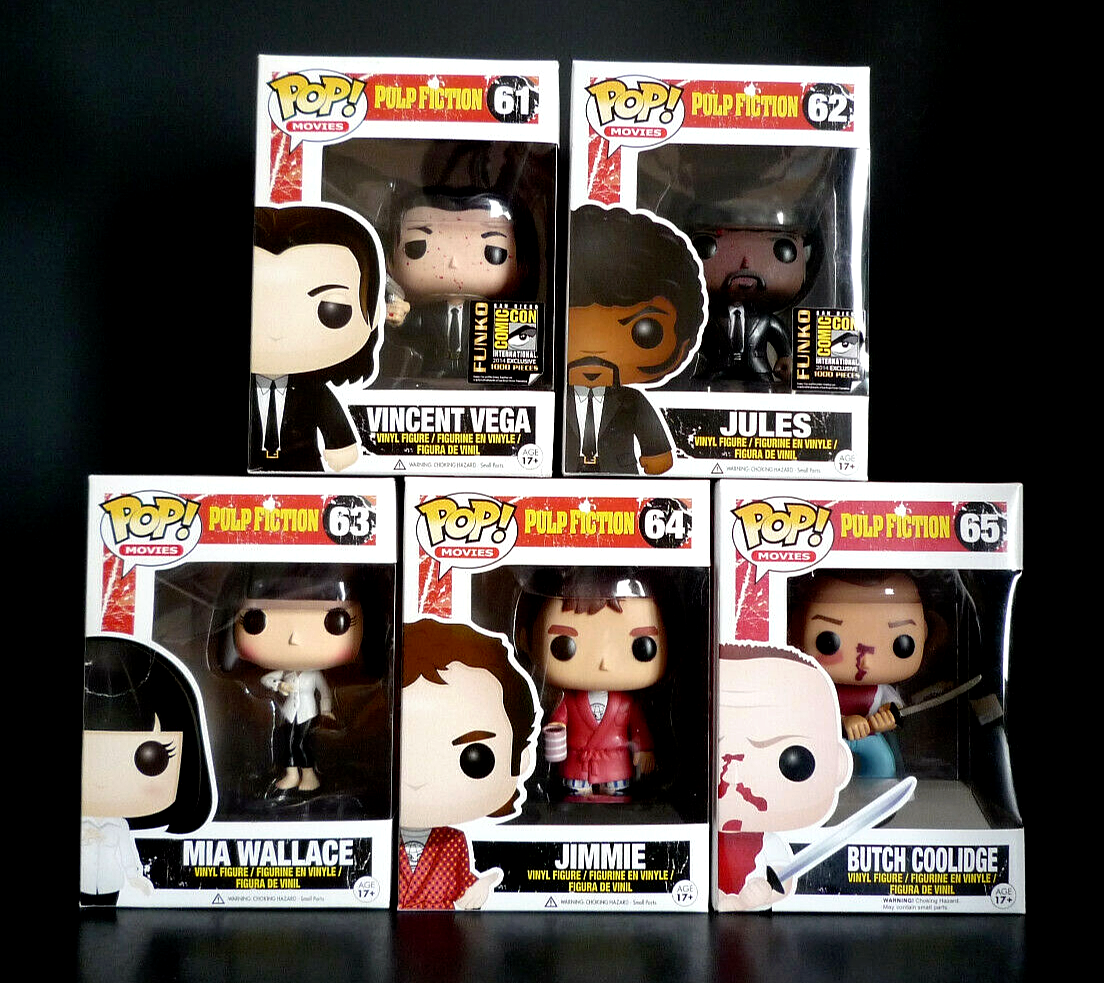 Funko Pop! Pulp Fiction Vincent Vega, Jules, Mia Wallace Funko Pop! Pulp Fiction Vincent Vega, Jules, Mia Wallace