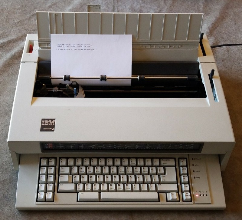 IBM typewriter photos of IBM 6747 by year then serial number by date