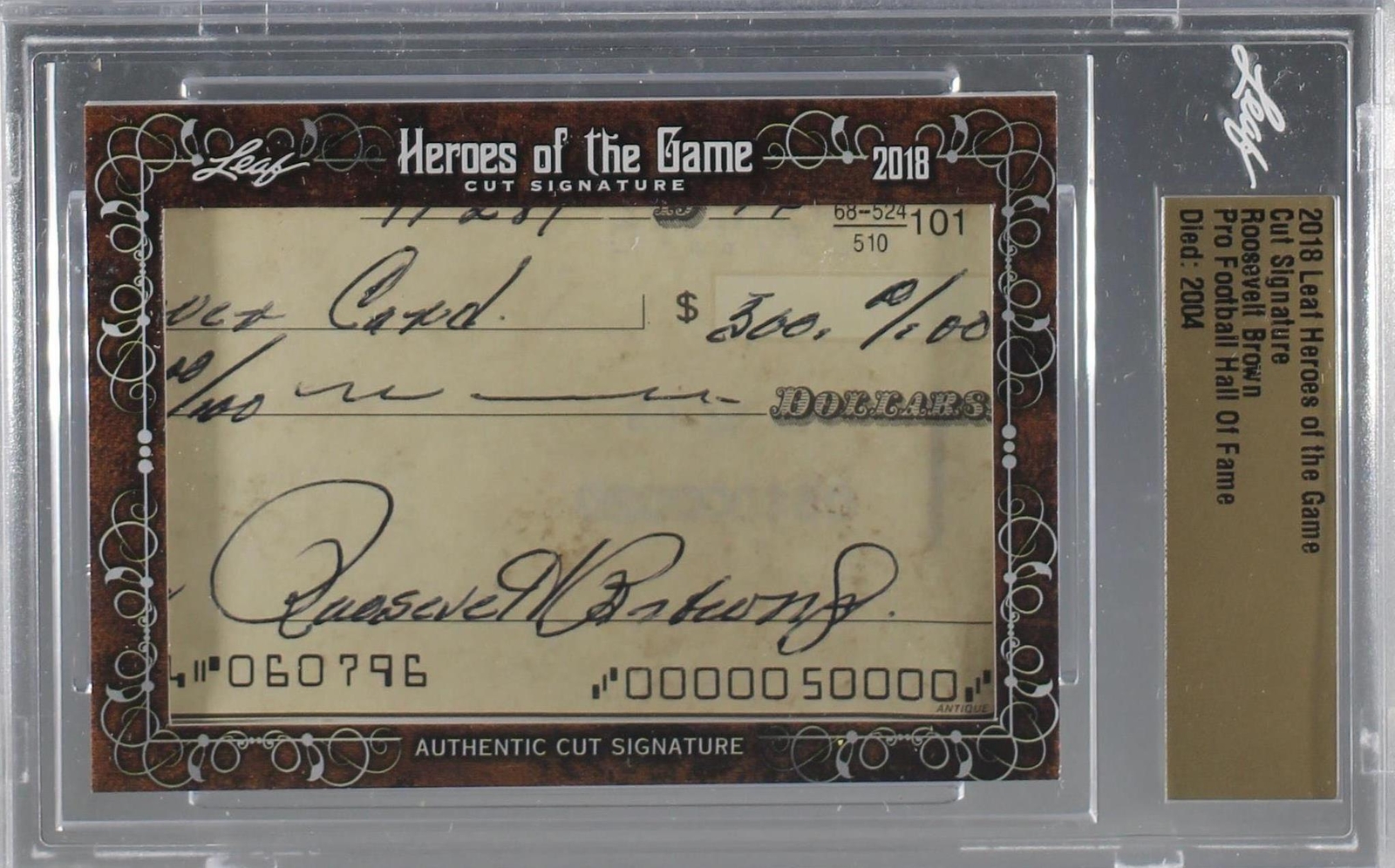 2018 Leaf Heroes of the Game - Cut Signatures Rosey Brown (AU) for sale ...