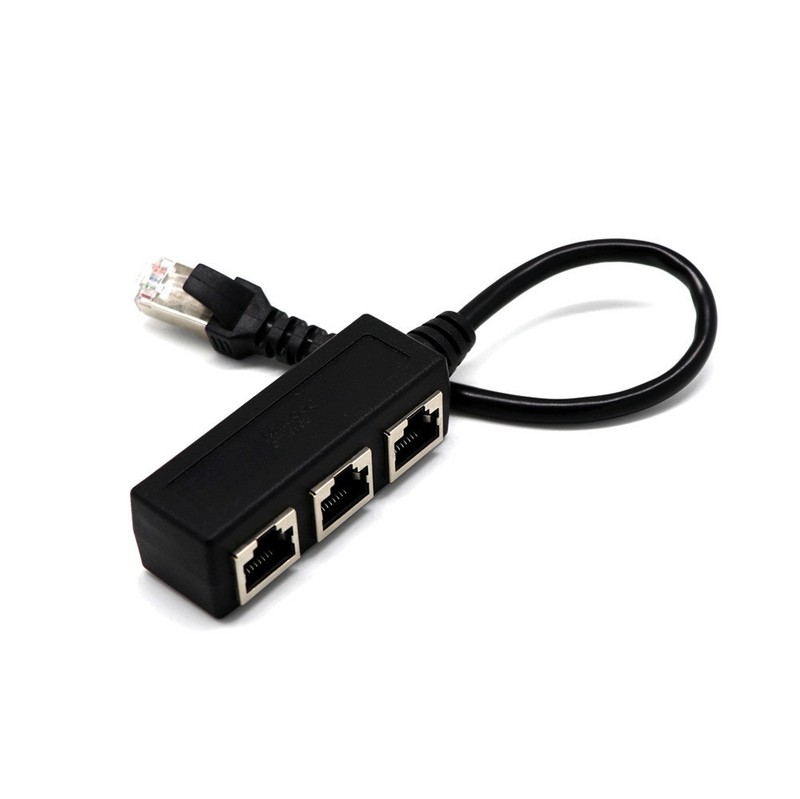 RJ45 1 To 3 Ethernet Network Cable Splitter 3 Way Extender Adapter ...