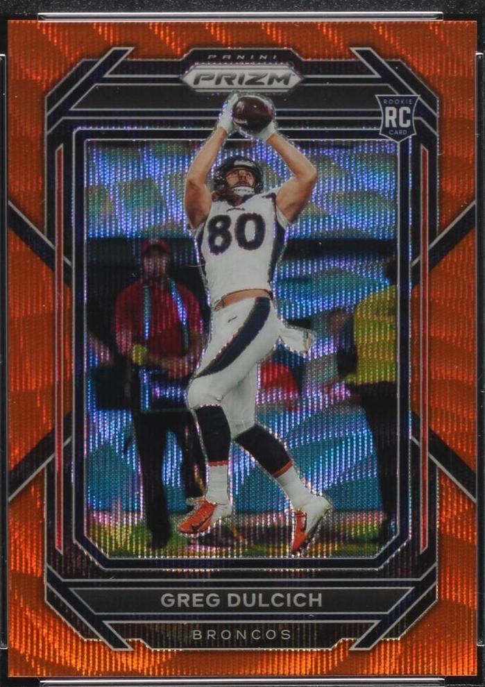2022 Panini Prizm - Rookies Greg Dulcich #360 Orange Wave Prizm /60 (RC ...