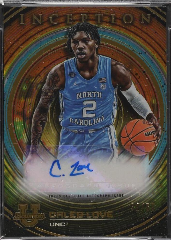 2022-23 Bowman Inception University - Autographs Caleb Love #BIA-CLE ...