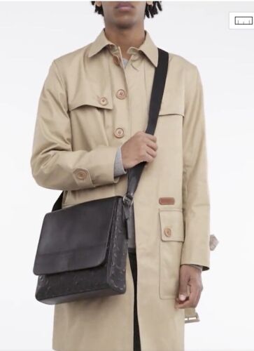 COACH Houston Map Crossbody Bag In Black Signature Leather COACH Houston Map Crossbody Bag In Black Signature Leather