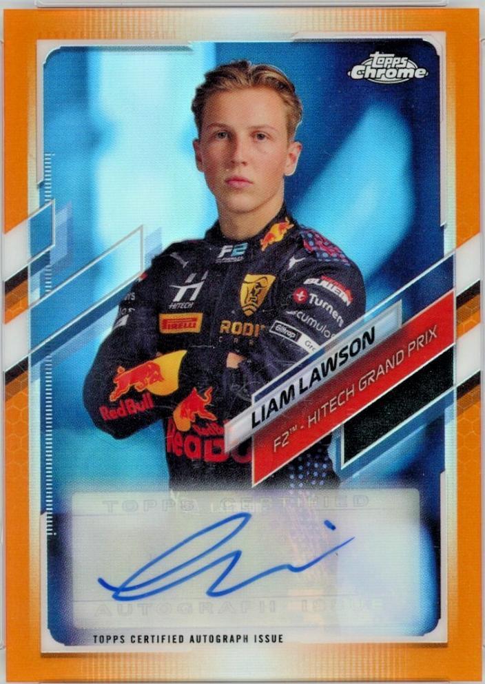 2021 Topps Chrome Formula 1 - Autographs Liam Lawson #CA-LL Orange ...