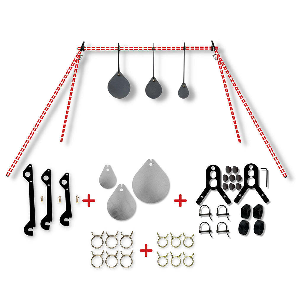 AR600 Complete Steel Target Set - Bulletproof Set Of Hanging Reactive ...