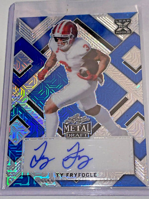 RARE TY FRYFOGLE /15 ROOKIE AUTO CARD 2022 LEAF METAL DRAFT KANSAS CITY ...