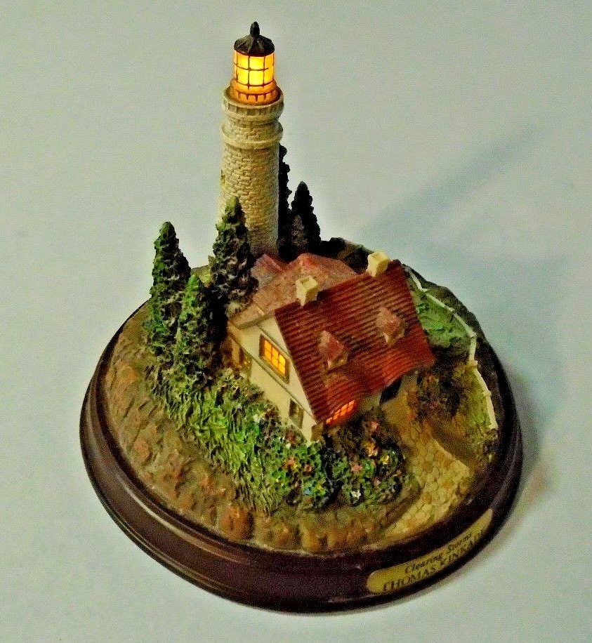 Thomas Kinkade Lighted Lighthouse/Figurine "Clearing Storms" | eBay