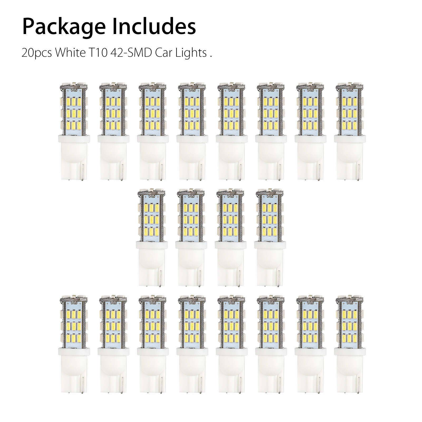 20x 6500K White T10/921/194 42SMD LED Interior RV Camper Trailer Light ...