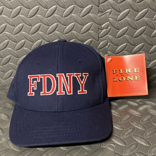 FDNY Firefighter Cap Hat New Navy Red Fire Zone First Responder ...