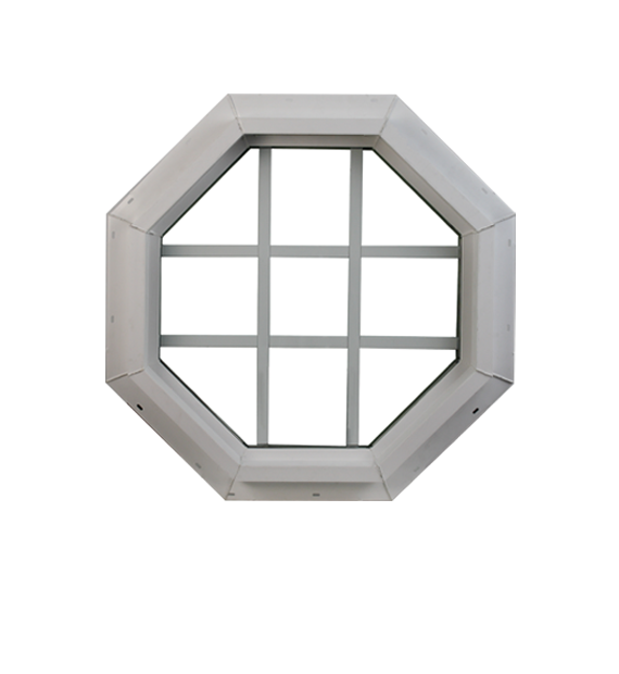 Octagon Window 22" Double Pane Florida Approved Low E White or Black ...